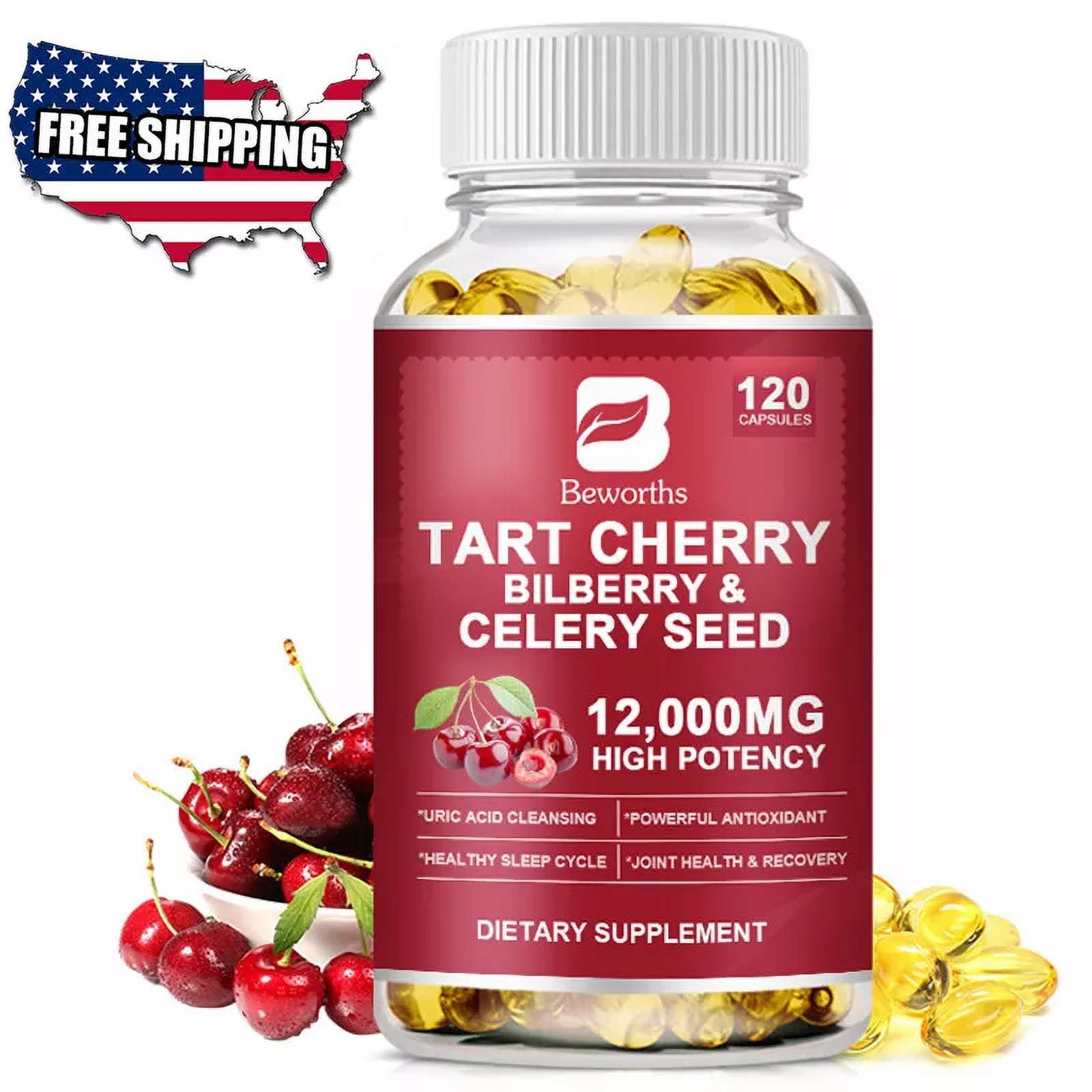 12000mg_Organic_Tart_Cherry_10:1_Extract_Equivalent,_120_Vegetarian ...