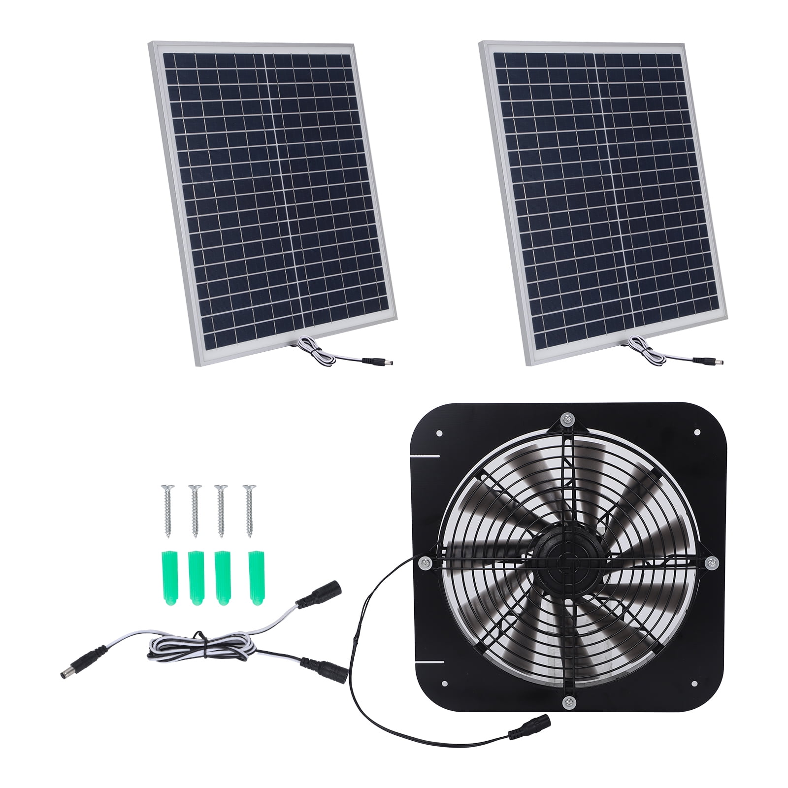 1200CFM 30W Solar Powered Fan/Solar Exhaust Fans for Outside Greenhouse ...