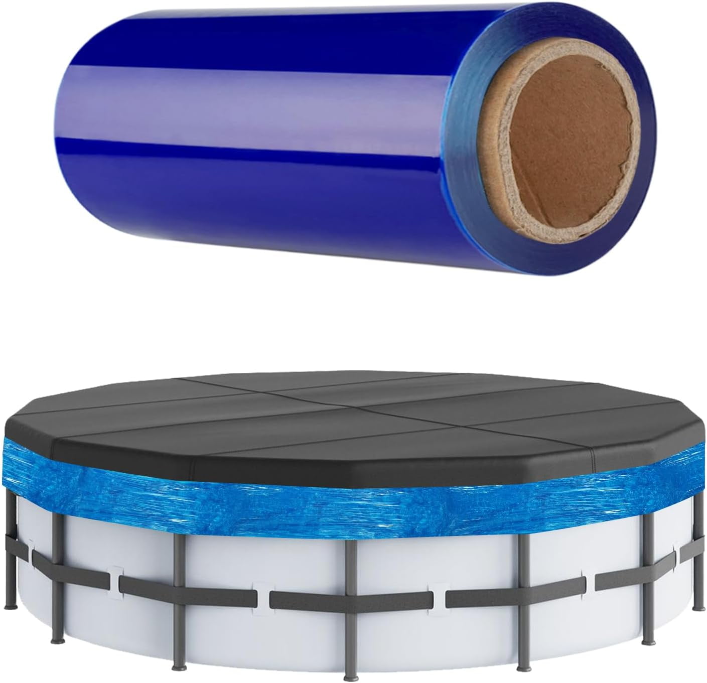 1200FT Winter Pool Cover Seal for Above Ground Pools, Stretchable Pool ...