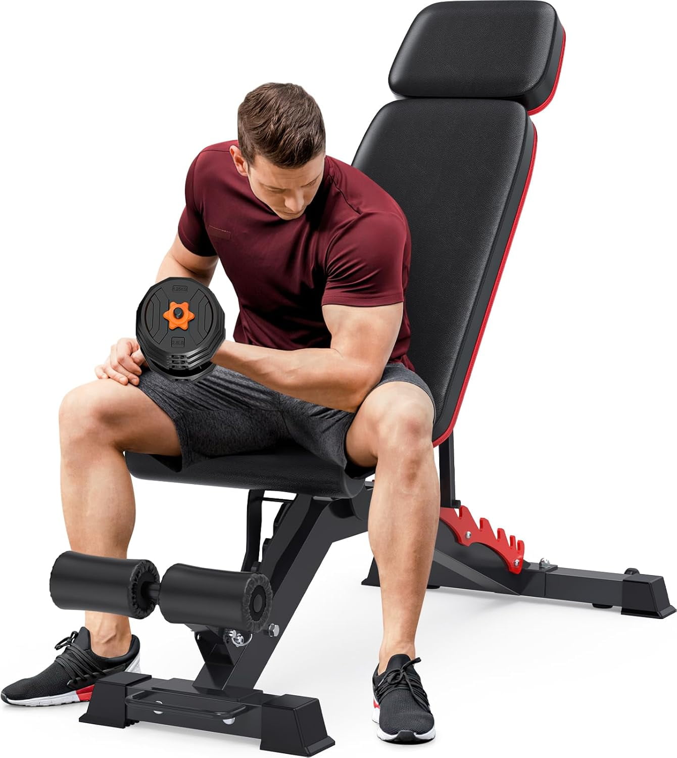 1200LBS Adjustable Weight Bench Press, Heavy-duty Workout Bench for ...