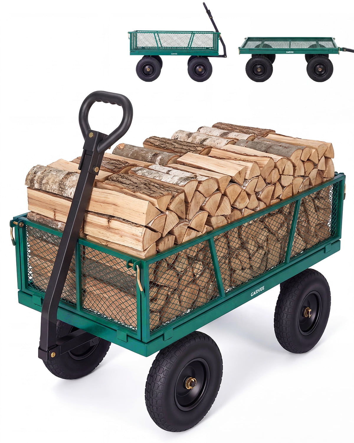 1200LBS Heavy Duty Garden Cart – Steel Utility Wagon with 13" All ...