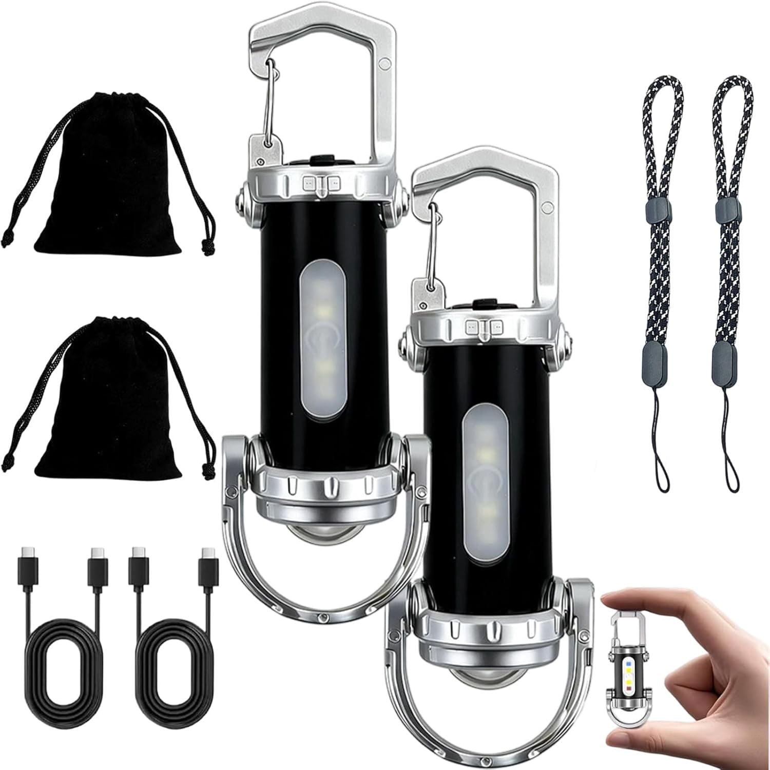 1200LM Super Bright Mini Keychain Flashlight Waterproof, Keychain ...