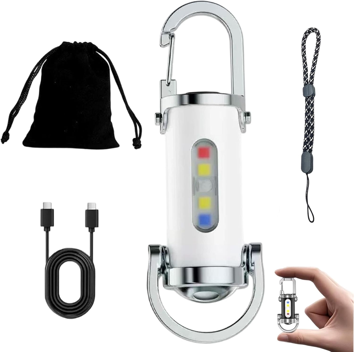 1200LM Super Bright Mini Keychain Flashlight Waterproof, Keychain ...
