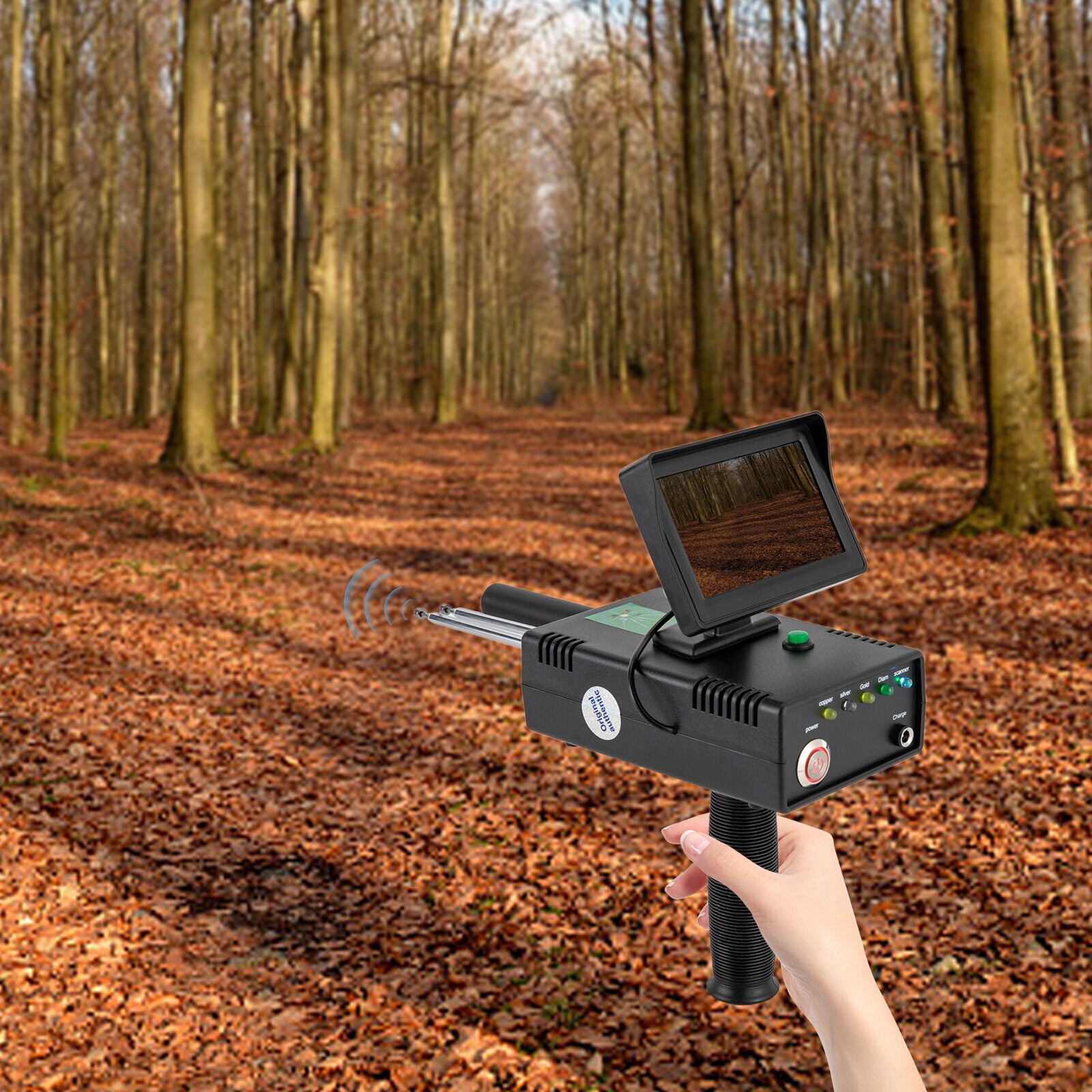 1200M LED Long Range Metal Gold Diamond Detector Finder Treasure Hunter ...