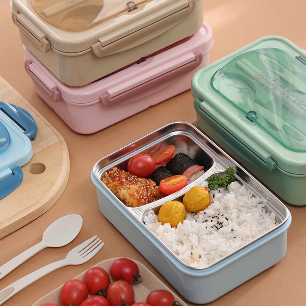 1200ML Lunch Containers for Adults, LeakProof Lunch Box with Utensils ...