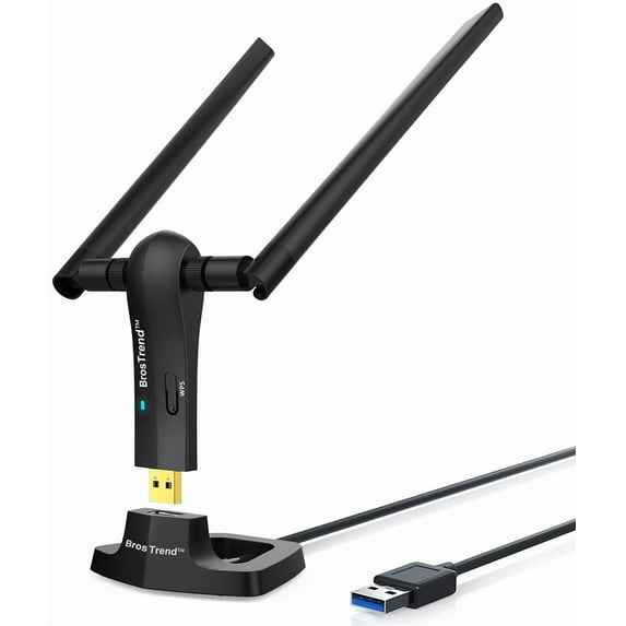 1200Mbps Long Range USB WiFi Adapter for PC Desktop Laptop of Windows ...