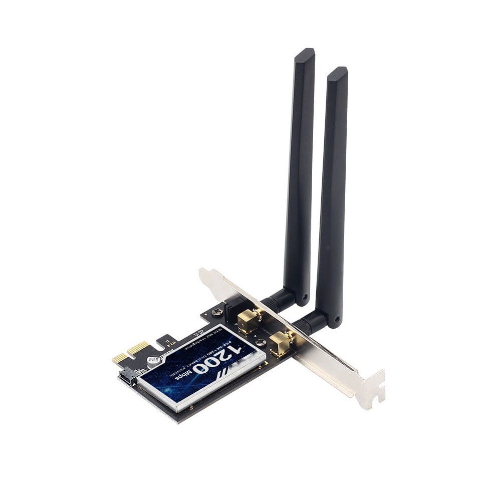 1200Mbps PCI-E WiFi Card 5G/2.4G Network Adapter Wireless WiFi Card ...