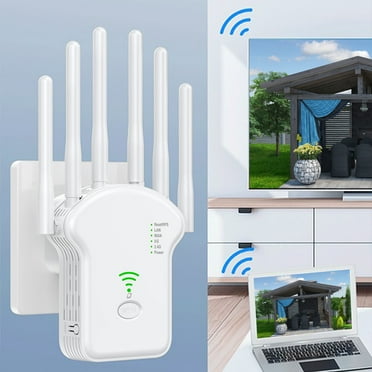 WiFi Extender, Signal Booster Wireless Internet Repeater, WiFi Range ...