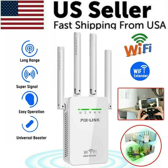 1200Mbps WiFi Range Extender Repeater Wireless Amplifier Router Signal ...