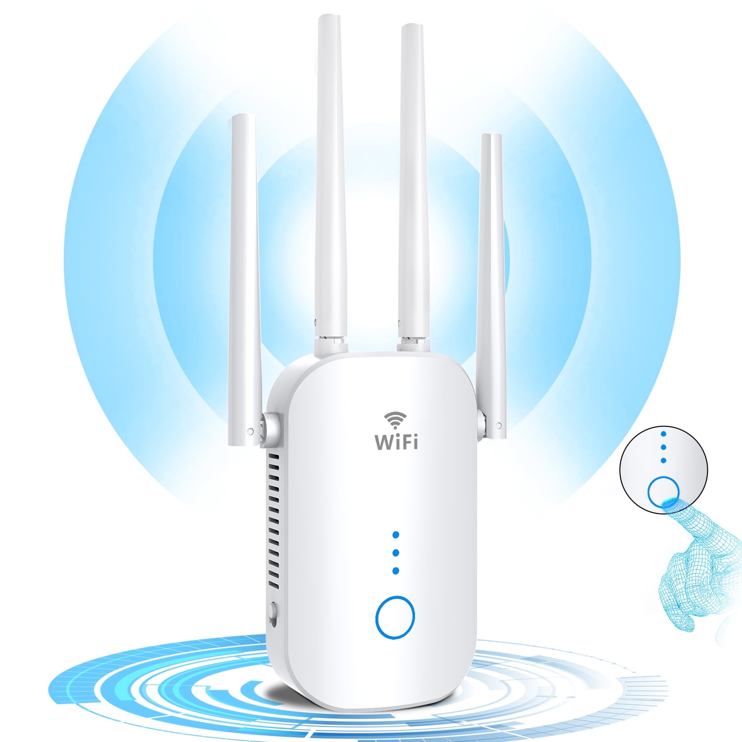 1200Mbps WiFi Repeater Wireless WiFi Range Extender Dual Band Repeaters 2.4/5Ghz Wifi Signal ...