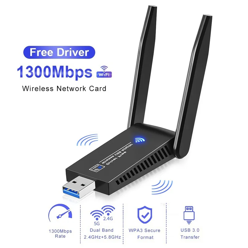 1200Mbps Wireless Network Card USB WiFi Adapter 2.4G 5G Dual Band WiFi Usb 3.0 Lan Ethernet ...