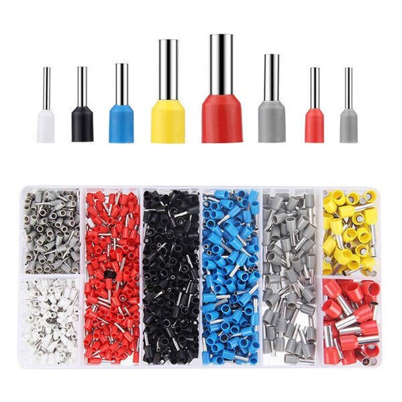 1200PCS Electrical Wire Connectors Cord Pin End Bootlace Ferrule Crimp ...
