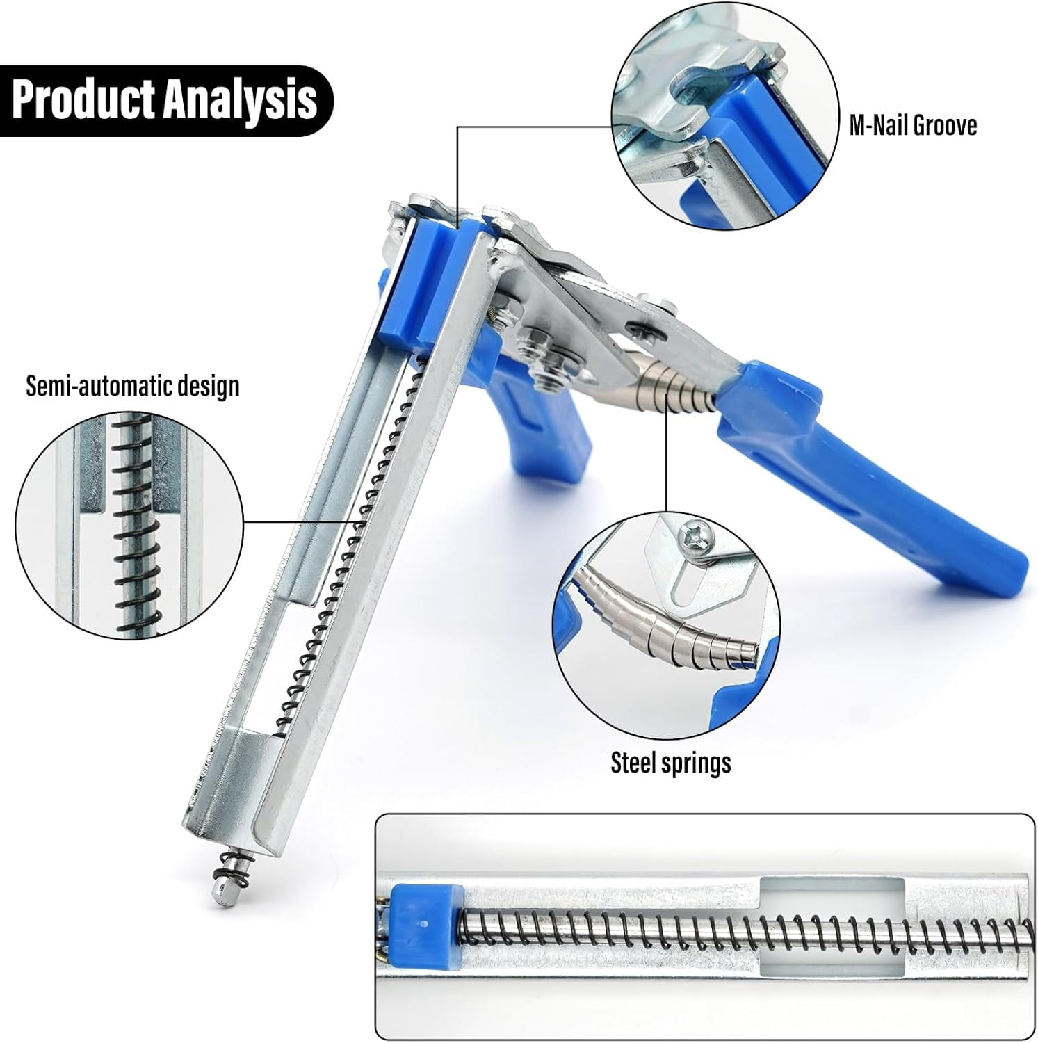 1200PCS Type M Hog Nail Ring Pliers Kit with Hog Rings and Wire Cage ...