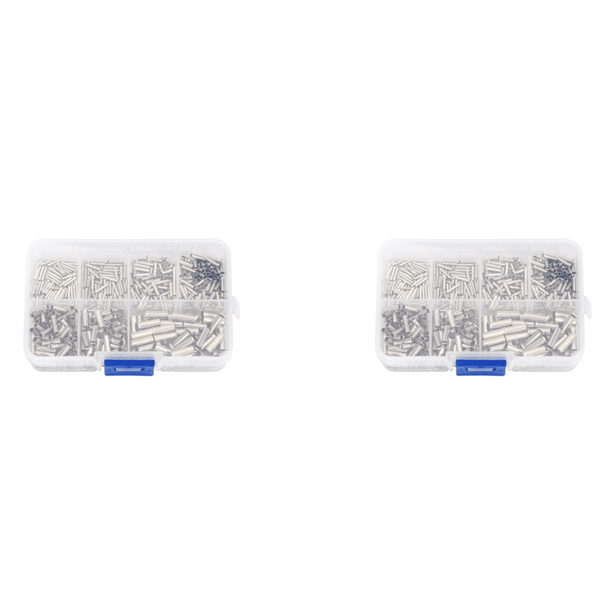 1200Pcs 0.5mm2-6mm2 22-10 AWG Non-Insulated Wire Connector Ferrules ...