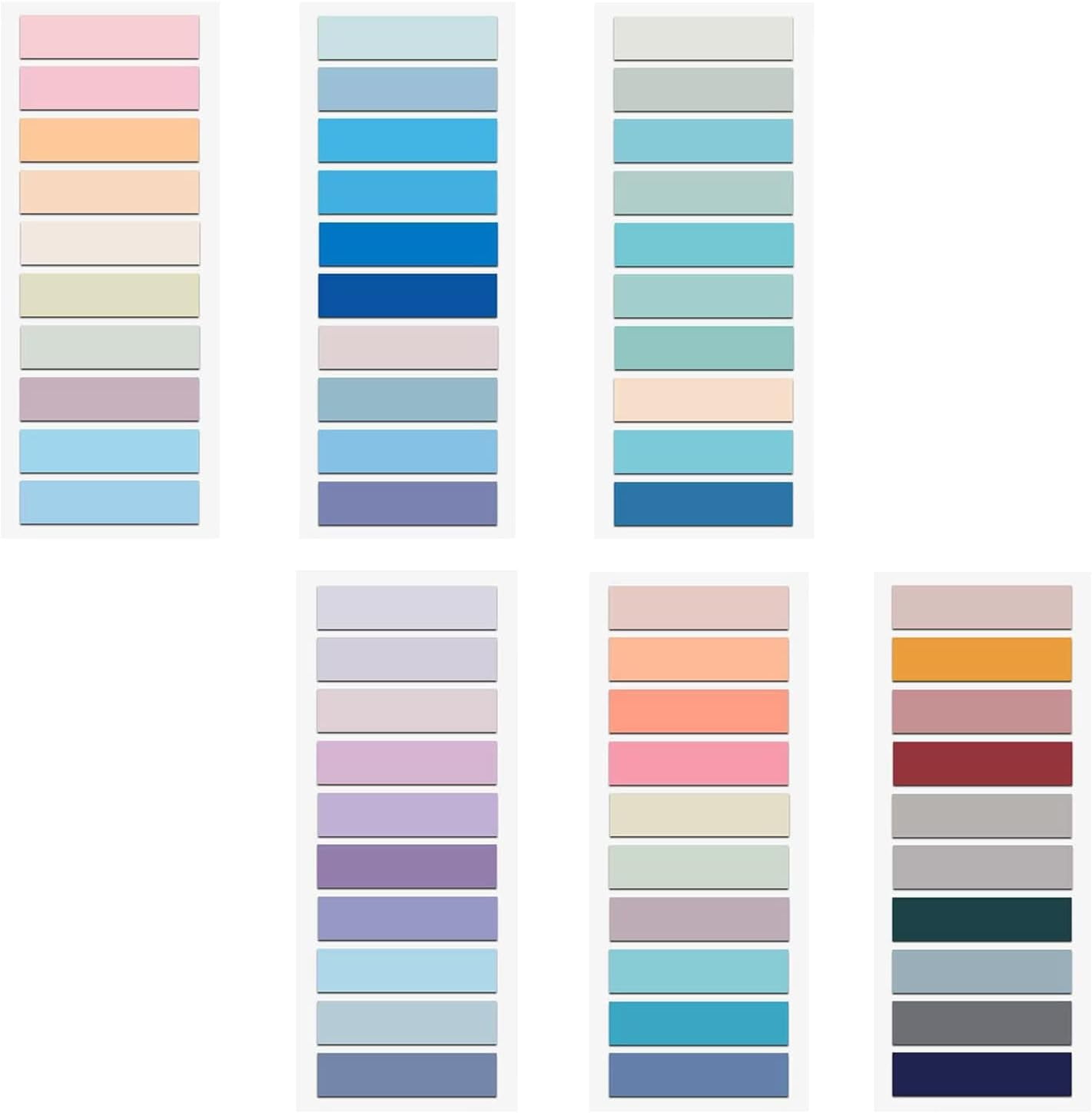 1200Pcs Sticky Tabs, Index Tabs Writable and Repositionable File Book ...