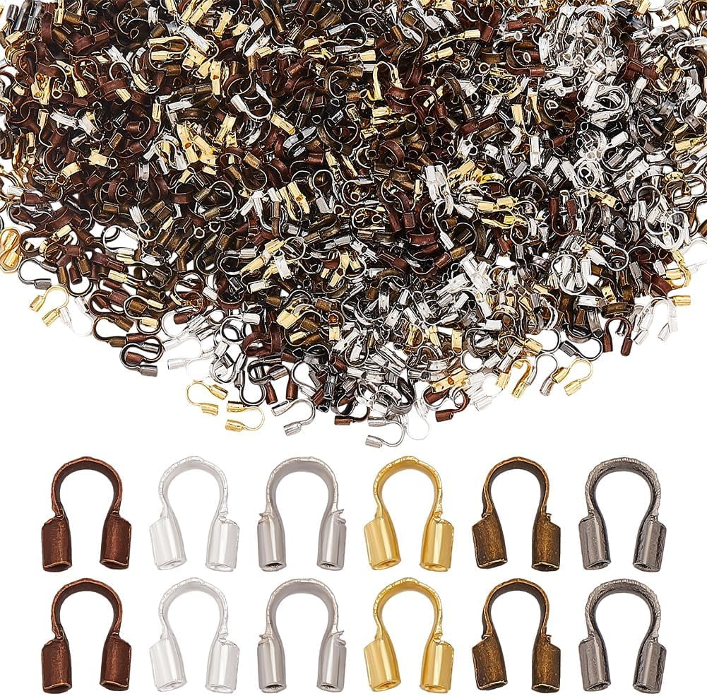 1200Pcs Wire Guardian 6 Color U Shape Brass Metal Wire Guard Loops ...