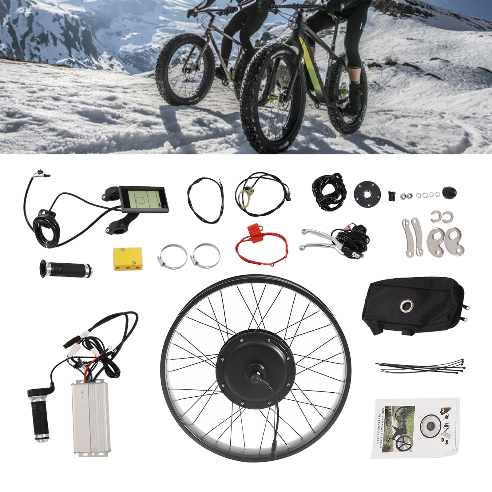 1200W Electric Bicycle Kit, Pedal Assistant, Halogen Brake Handles ...