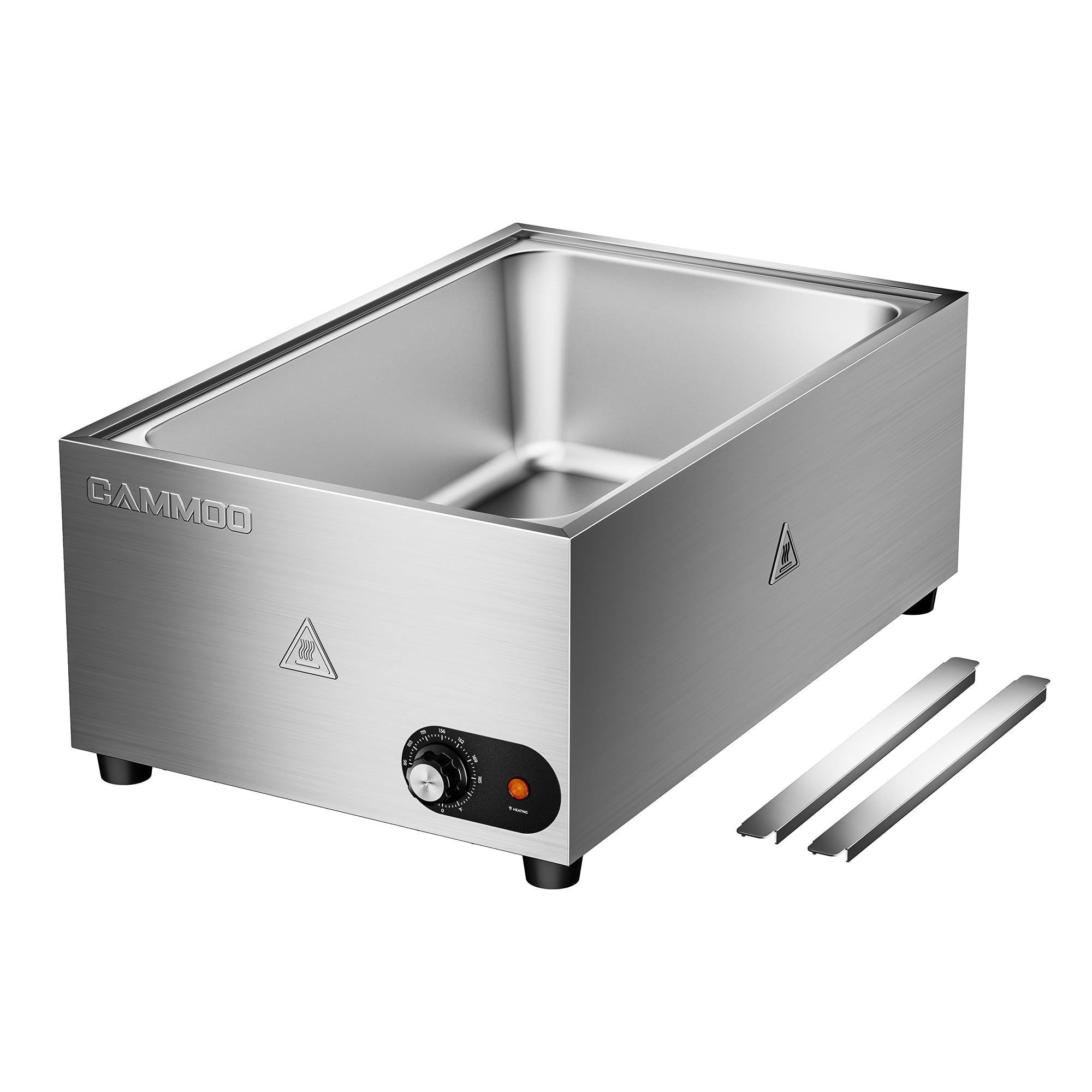1200W Electric Steam Table Food Warmer, Bain Marie 86-185°F Adjustable ...
