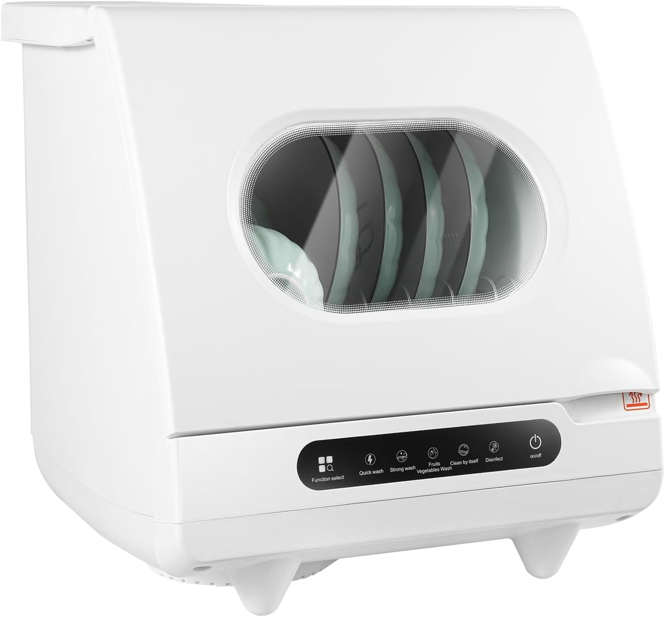 1200W Mini Countertop Dishwasher, Full Panel Control Dish Washing ...