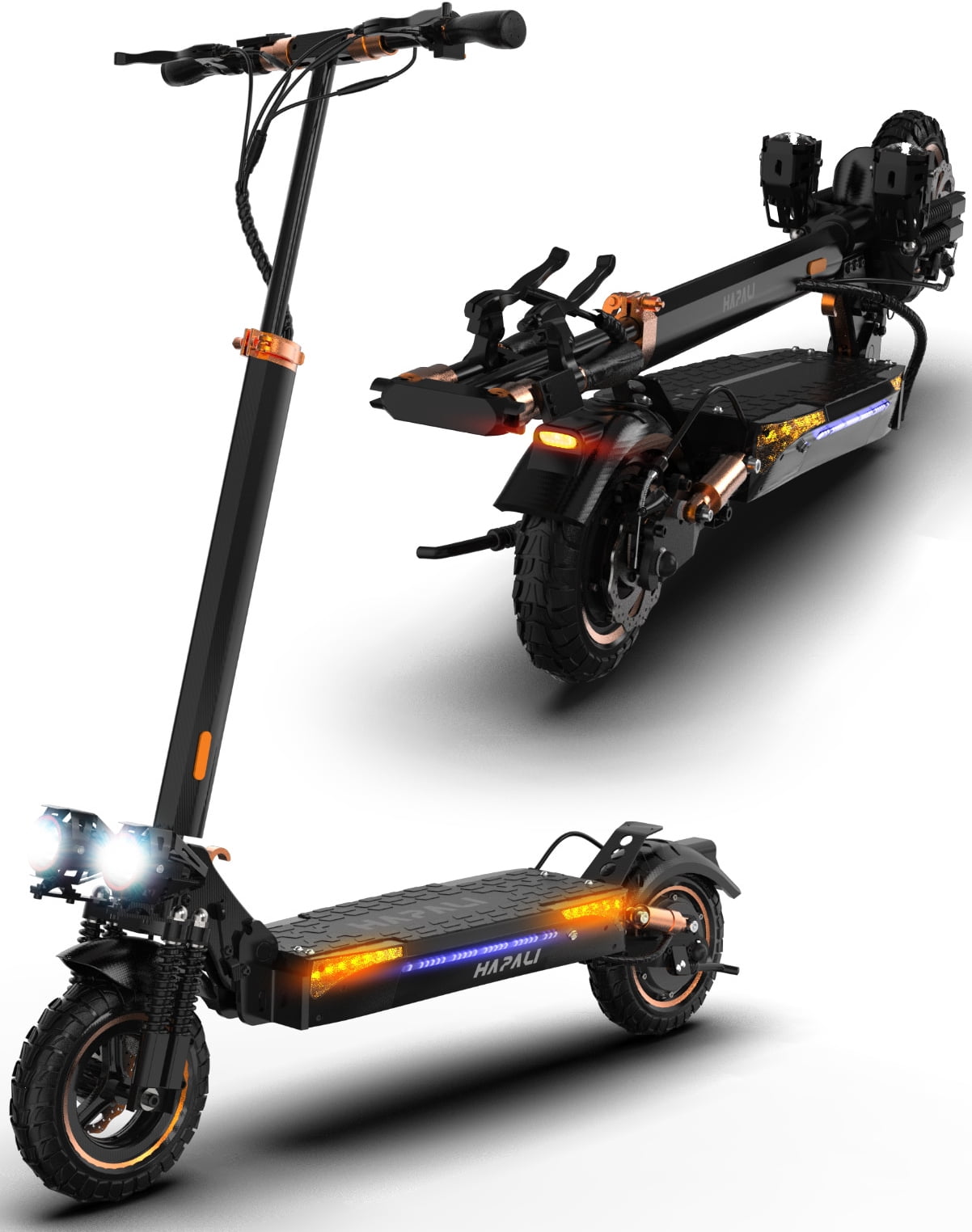1200W Off Road Electric Scooter for Adult, 48V 15AH Folding E-Scooters ...