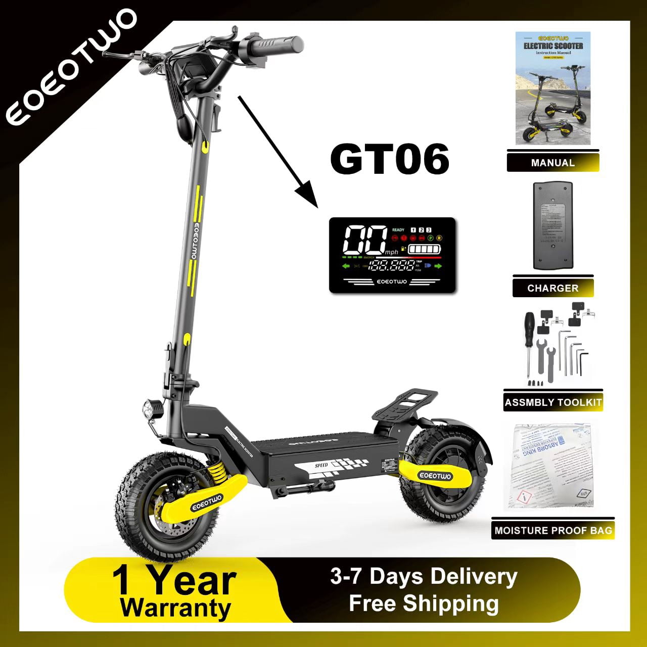 1200W Off Road Electric Scooter for Adults, 48V 13AH Up to 28MPH Top ...