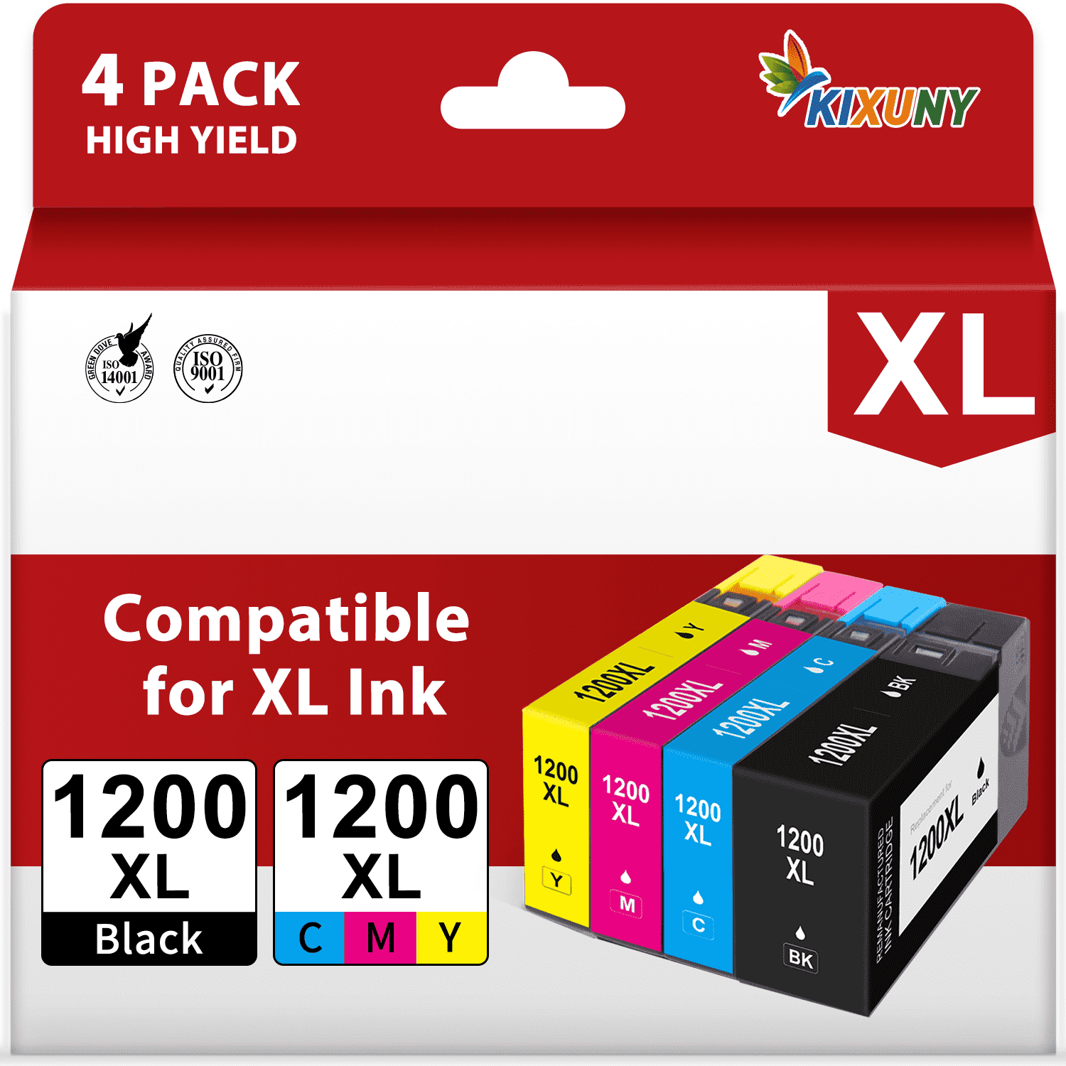1200 Ink for Canon 1200XL Ink Cartridges Value Pack ( Black Cyan ...