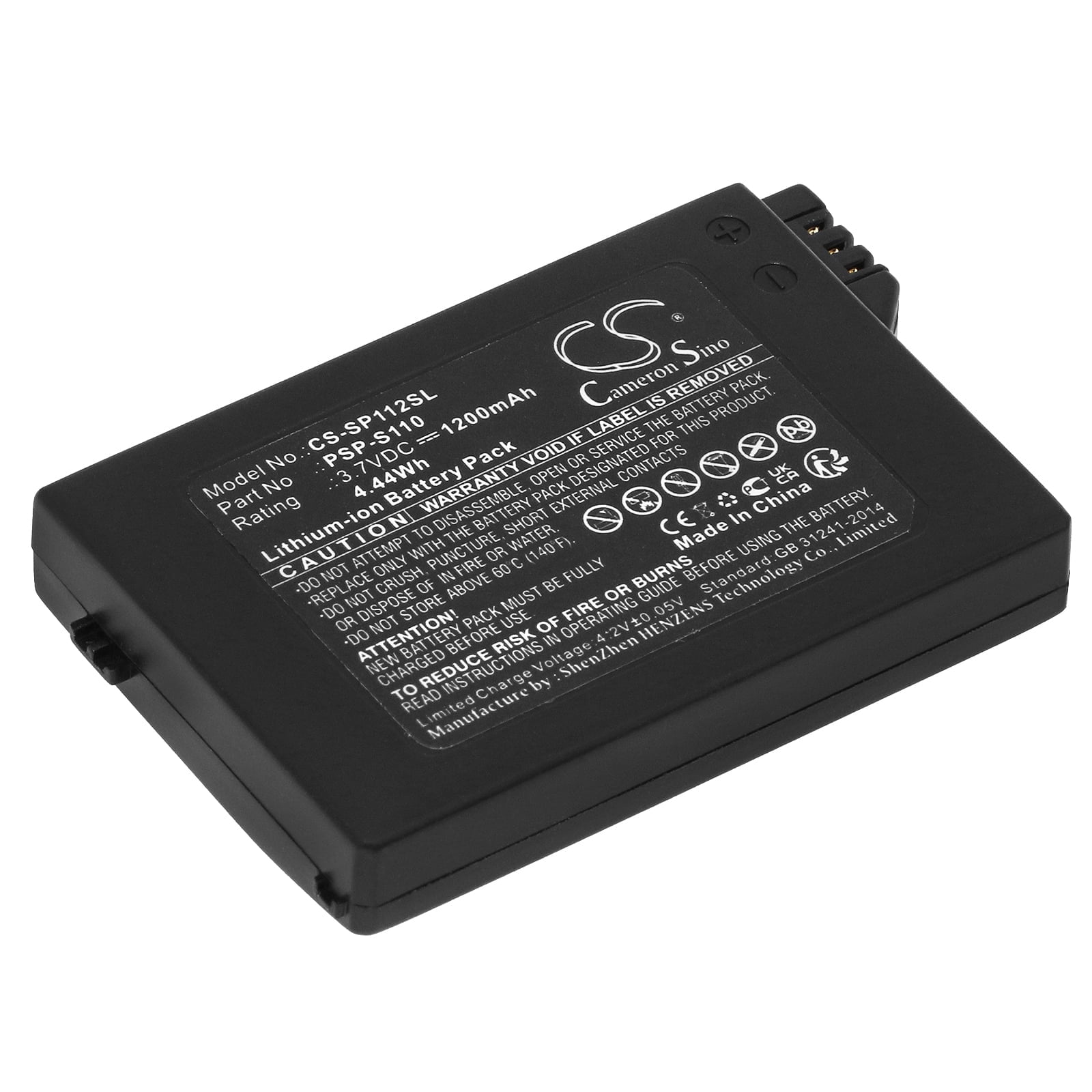 1200mAh Li-ion Replacement Rechargeable for PSP Battery, Compatible ...