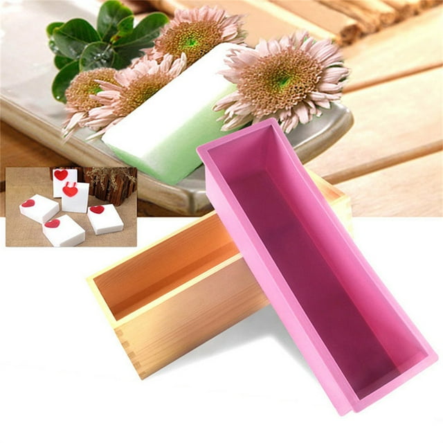 1200ml Cake Wooden Rectangular Soap Box Cold Soap Wooden Box ...