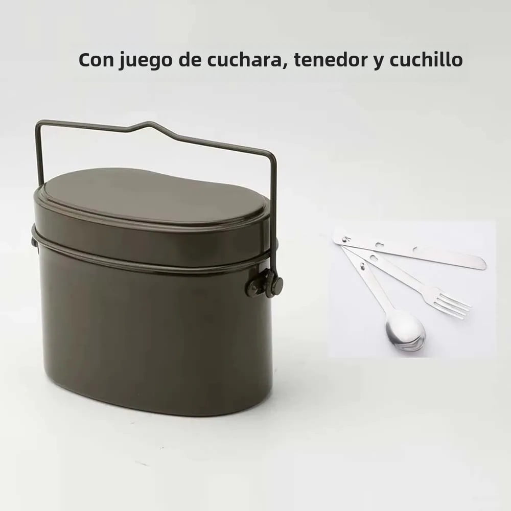 1200ml German Style Tactical Lunch Box, Multi-Functional for Camping ...