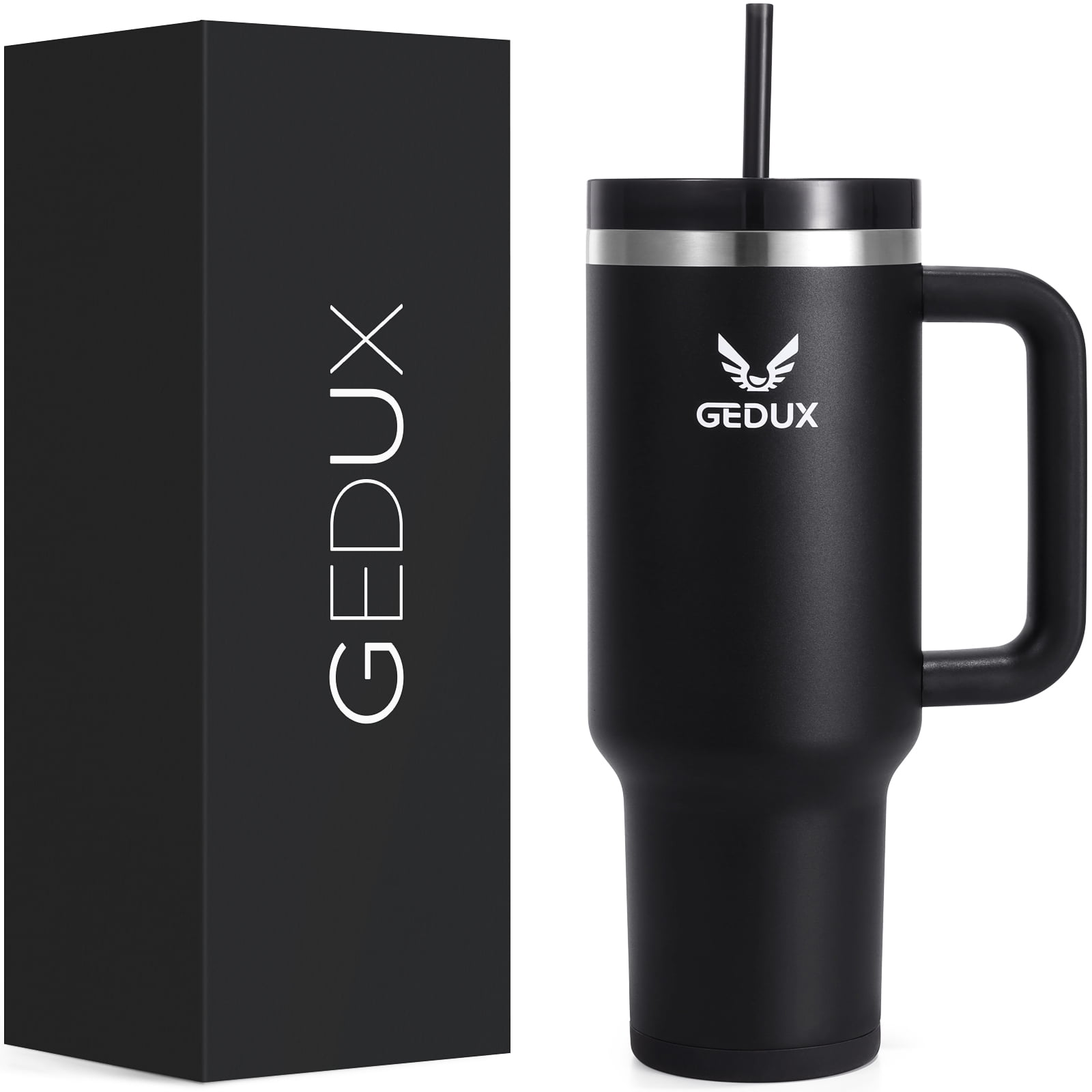 1200ml Tumbler with Handle, 2-in-1 Leak Proof Lid (Straw/Flip ...