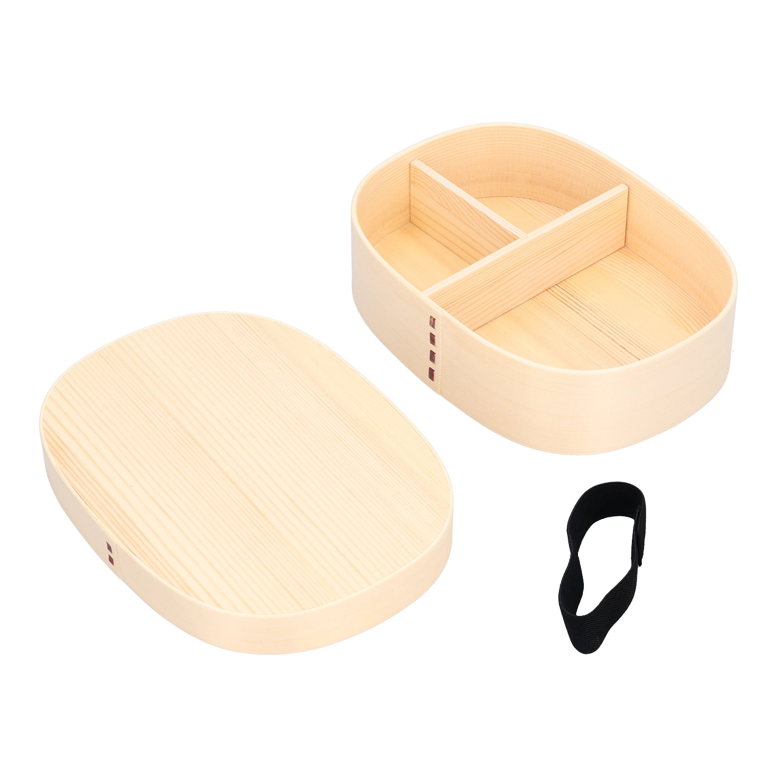 1200ml Wooden Bento Lunch Box with divider ,Lunch Food Containers ...