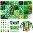 1200pcs Bright Green Glass Beads for Vase Filler, DIY Jewelry Making ...