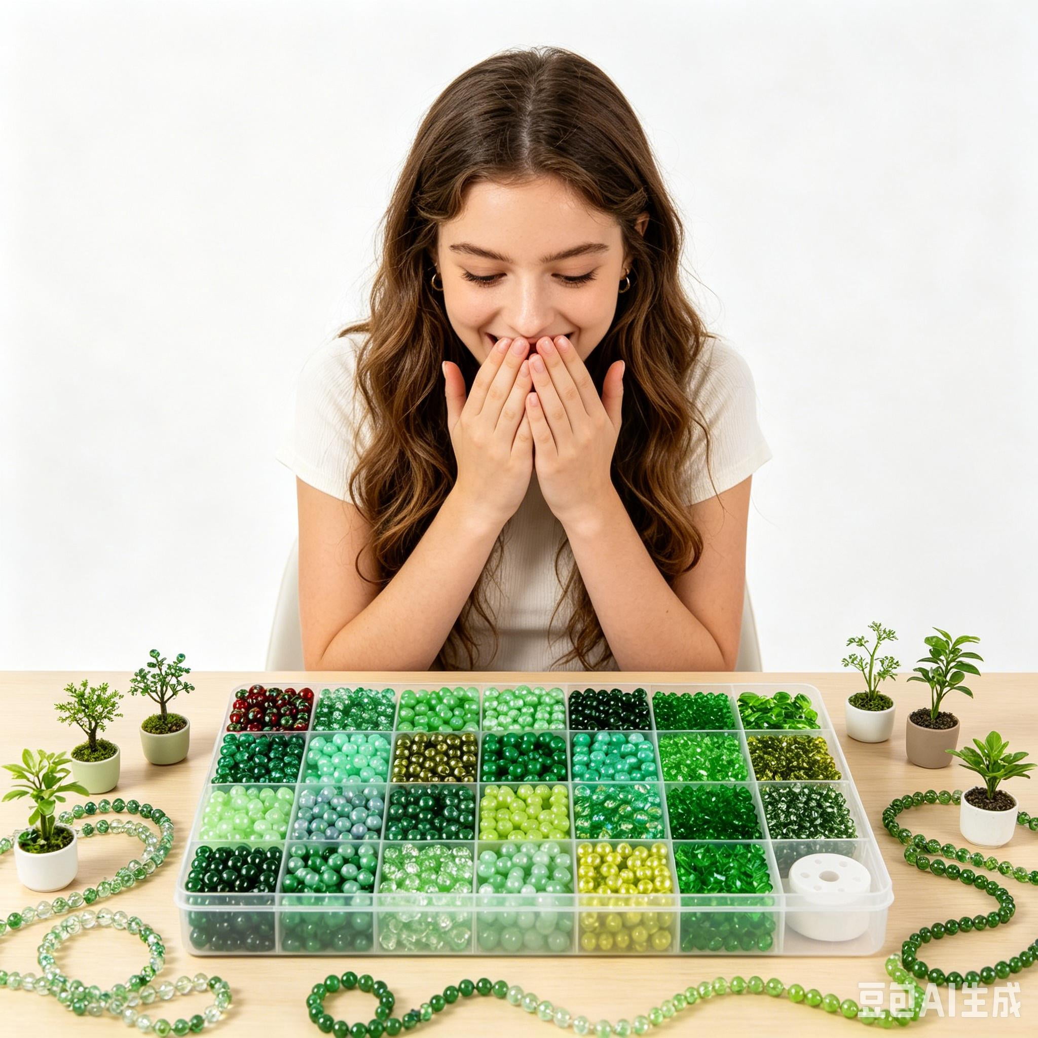 1200pcs Forest Bead Garden DIY Kit, Premium Glass Bead Craft Set for ...