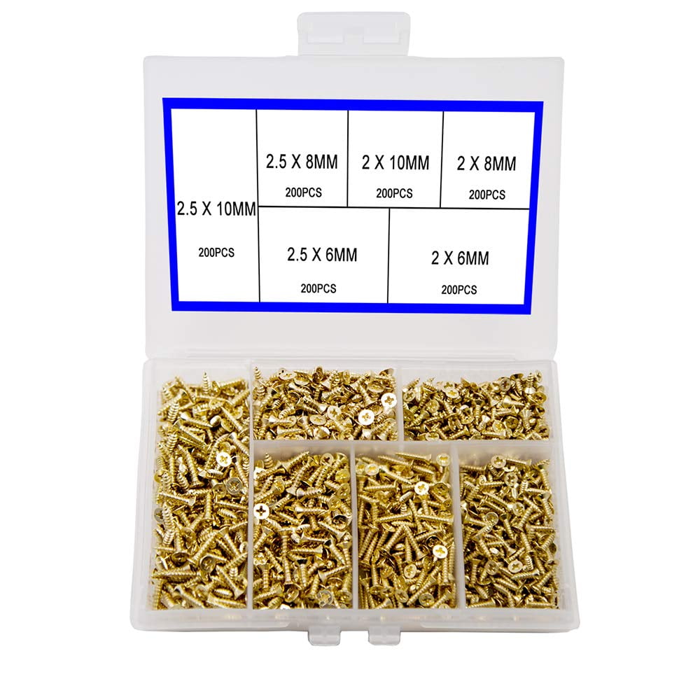 1200pcs Small Screws Phillips Flat Head Cross Self Tapping Tiny Screw ...