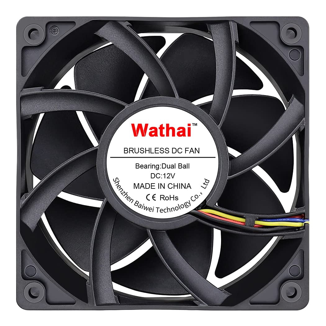 12038 120mm x 38mm PWM Computer PC Case Fan 12V 4pin 5300rpm 230 CFM ...