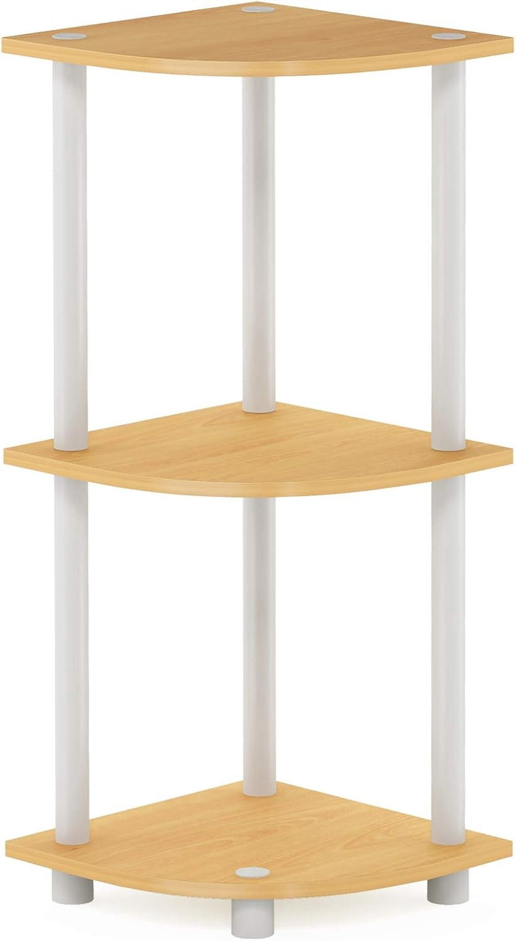 12078EX/BK Turn-n-Tube Multipurpose 4-Tier Corner Shelf, Espresso/Black ...
