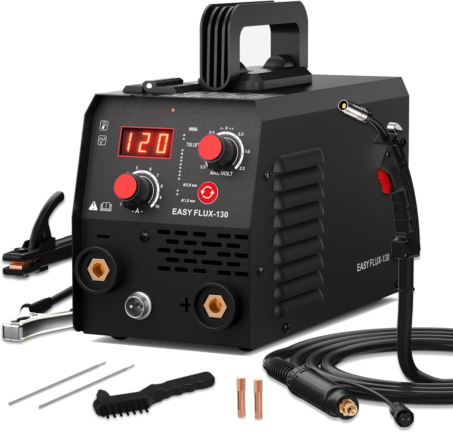 120A Flux Core MIG Welder 110V - 3 in 1 Gasless MIG//Lift TIG Welding ...