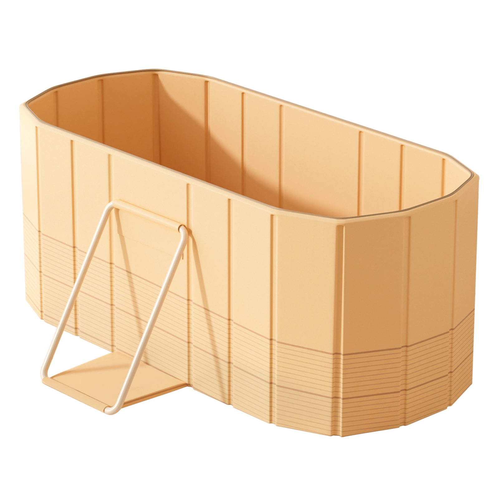 120CM Portable Folding Bathtub with Thermal Cover Metal Support,5 ...