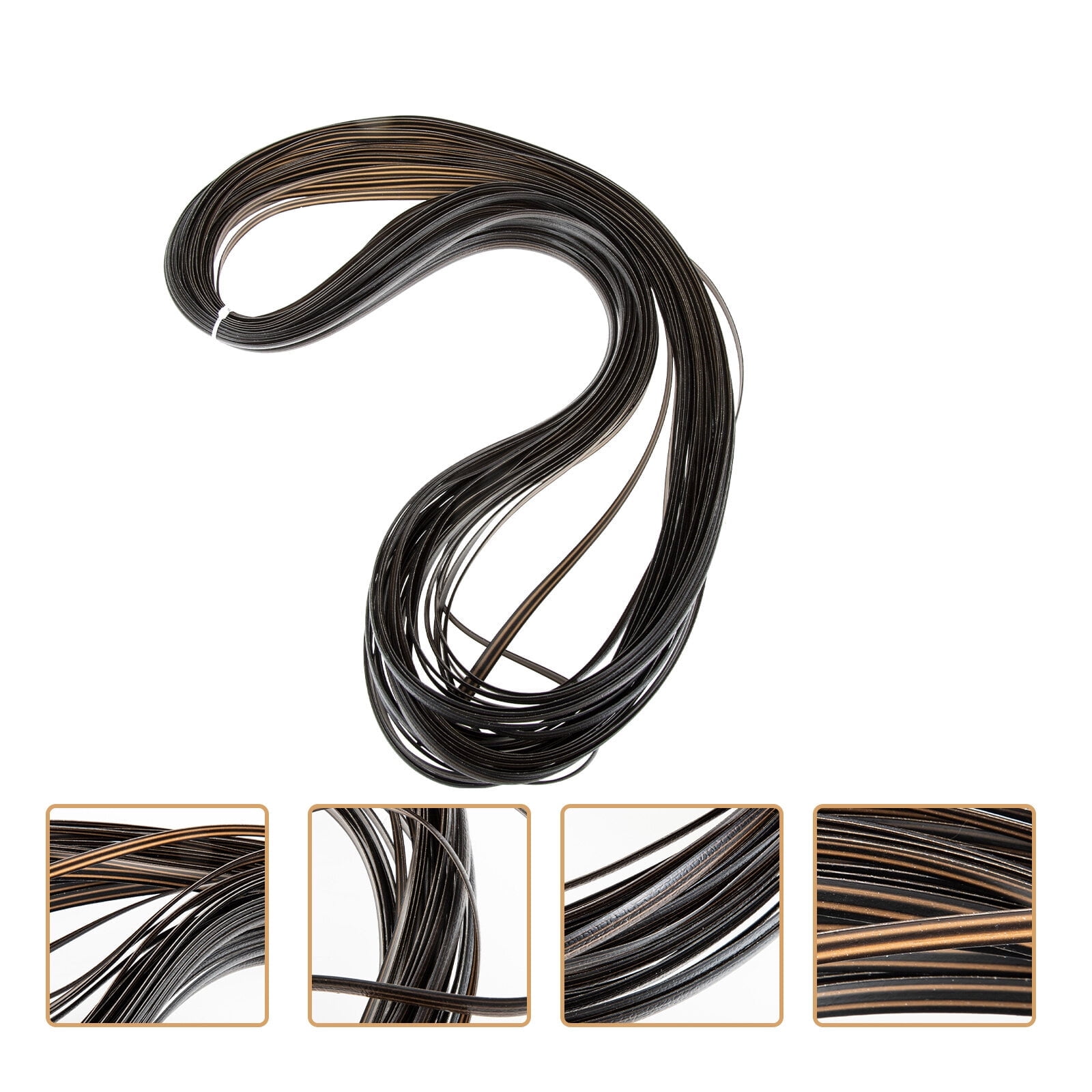120FT Wicker Repair Kit, Brown Coffee Gradient Flat Synthetic Rattan ...