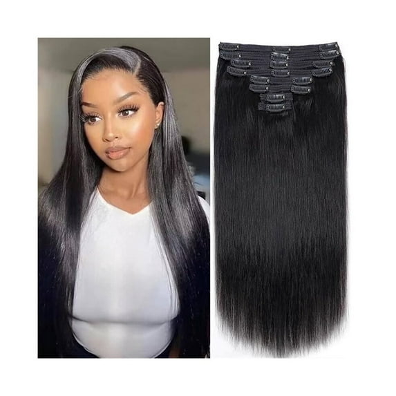 120G Clips In Hair Extension 8 Pcs/Set Long Straight Hair Extension ...