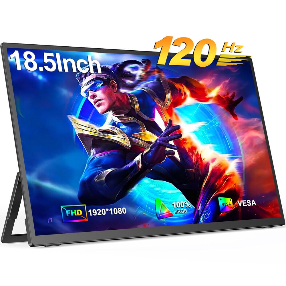 120Hz Gaming Monitor Portable Monitor 18.5" 1920*1080 Freesync Screen ...