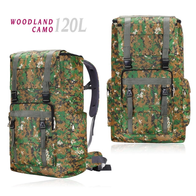 120L Extra Large Outdoor Military Tactical Backpack Rucksack Camping ...