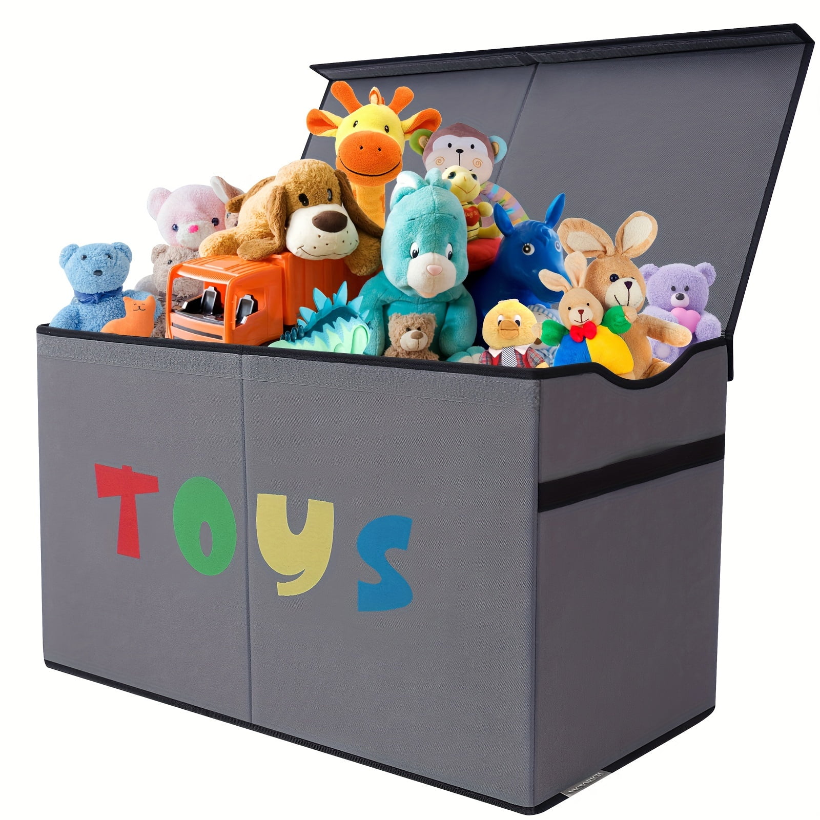 120L Extra Large Toy Box, Collapsible Kids Toy Storage Chest for Boys ...