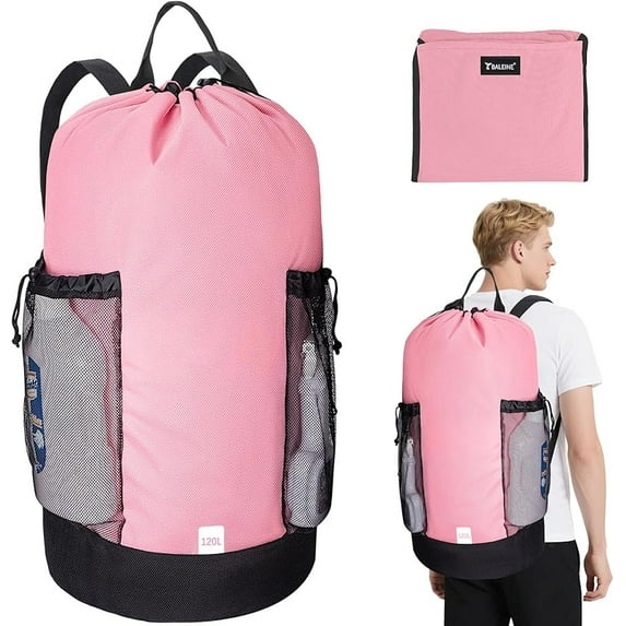 120L Laundry Bag Backpack, 900D Oxford Fabric Large Travel Laundry Bags ...