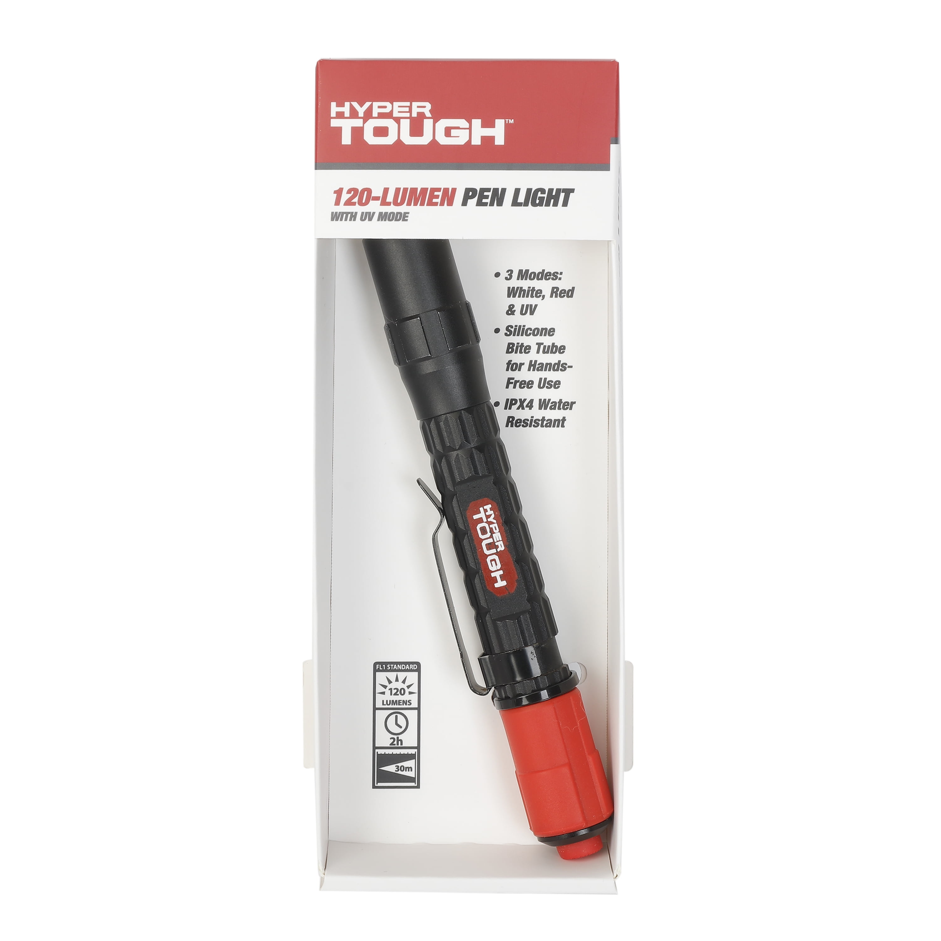 HYPER TOUGH 120LM ALUMINUM BITE RING PENLIGHT - Walmart.com