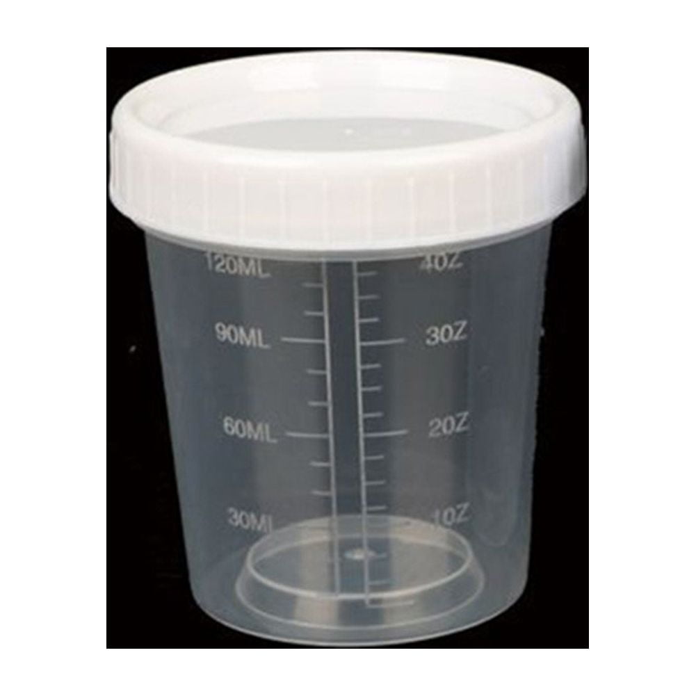 120Ml Plastic Specimen Sample Jar Craft Container Urine Pot Cup With ...