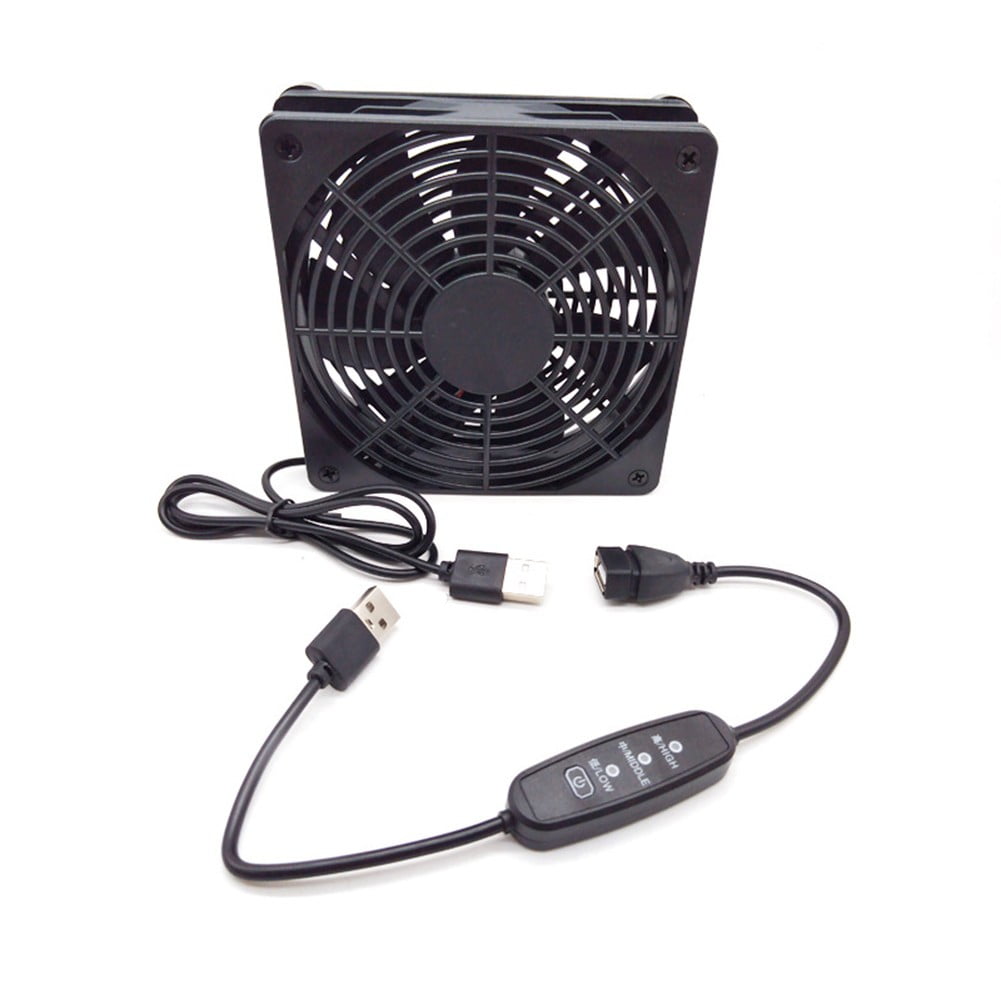 120Mm 5V Usb Router Fan With Speed Controller High Air Volume Cooling ...