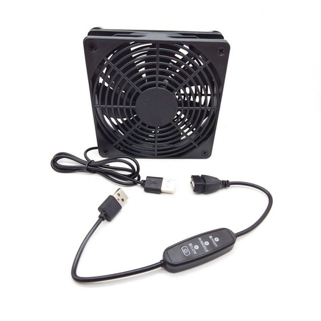 120Mm 5V Usb Router Fan With Speed Controller High Air Volume Cooling ...
