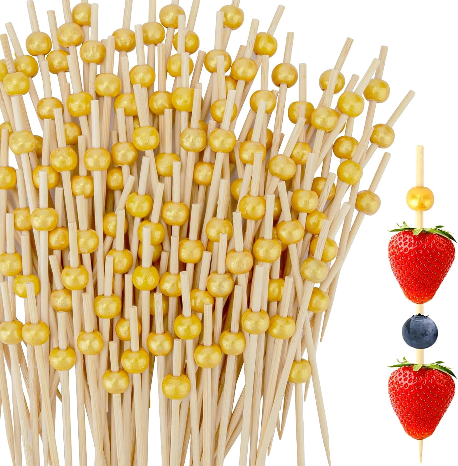 120PCS Cocktail Picks Toothpicks, Appetizers Cocktail Picks, Food Long ...