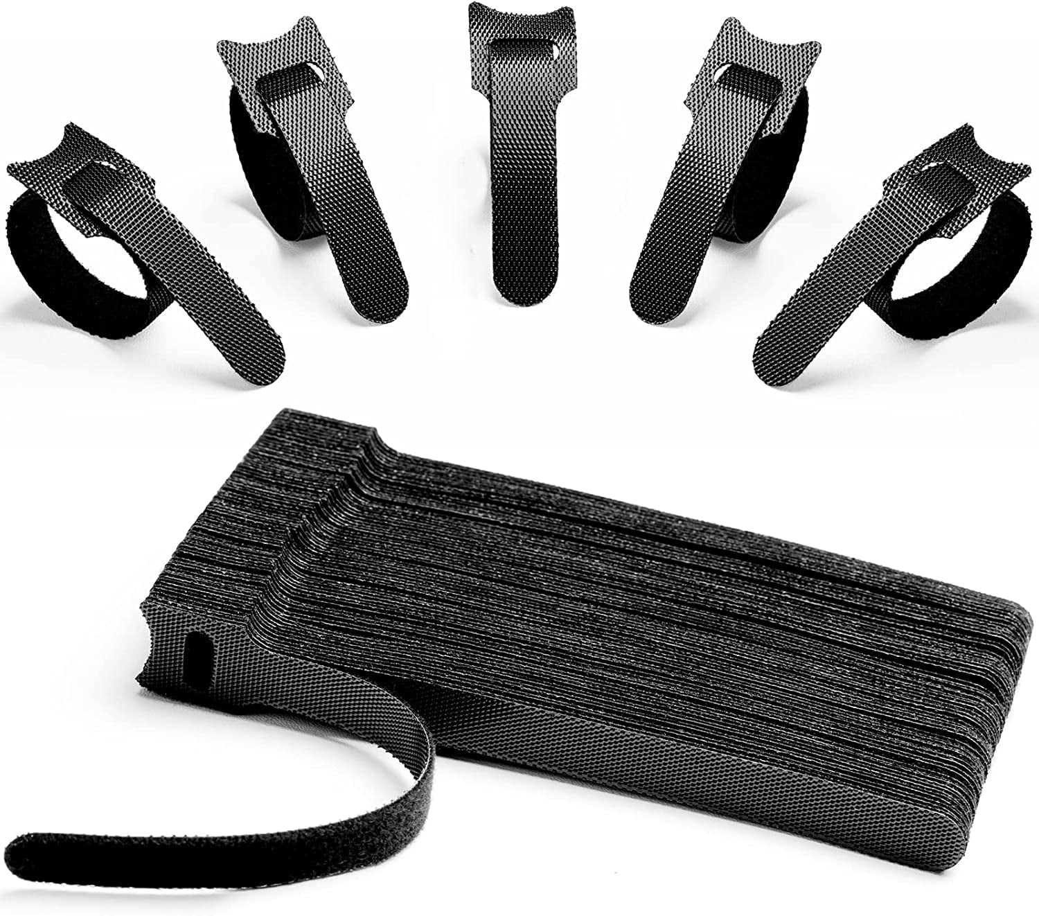 120PCS Fastening Cable Ties Reusable, 6 Inch Charger Cord Organizer ...